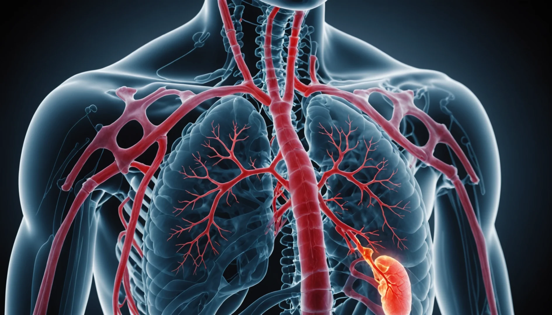 Accentuation de la trame broncho vasculaire : santé